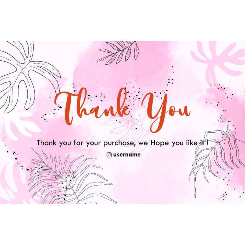 Jual Sticker Ucapan Terimakasih Custom / Label Thank You Desain ...