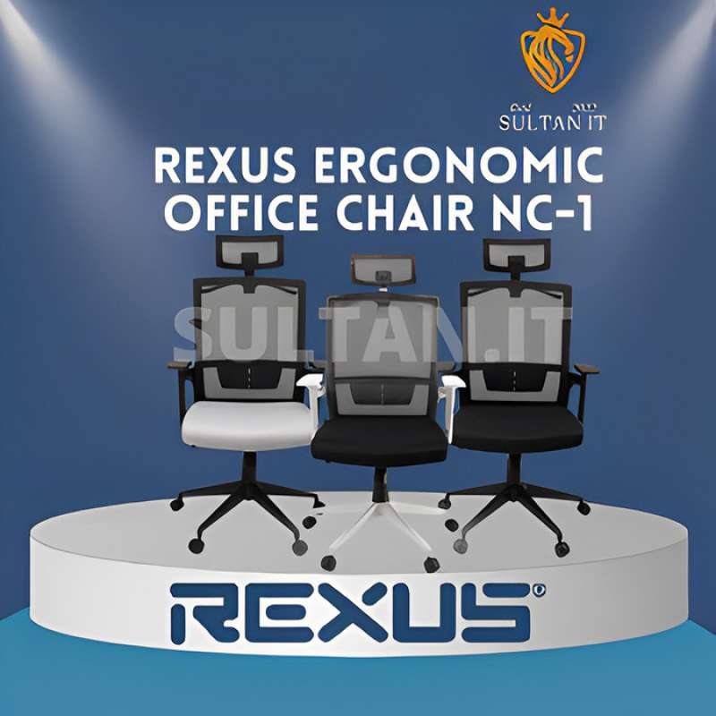 Promo Rexus Ergonomic Office Chair Kursi Kantor NC-1 / NC1 ORI ...