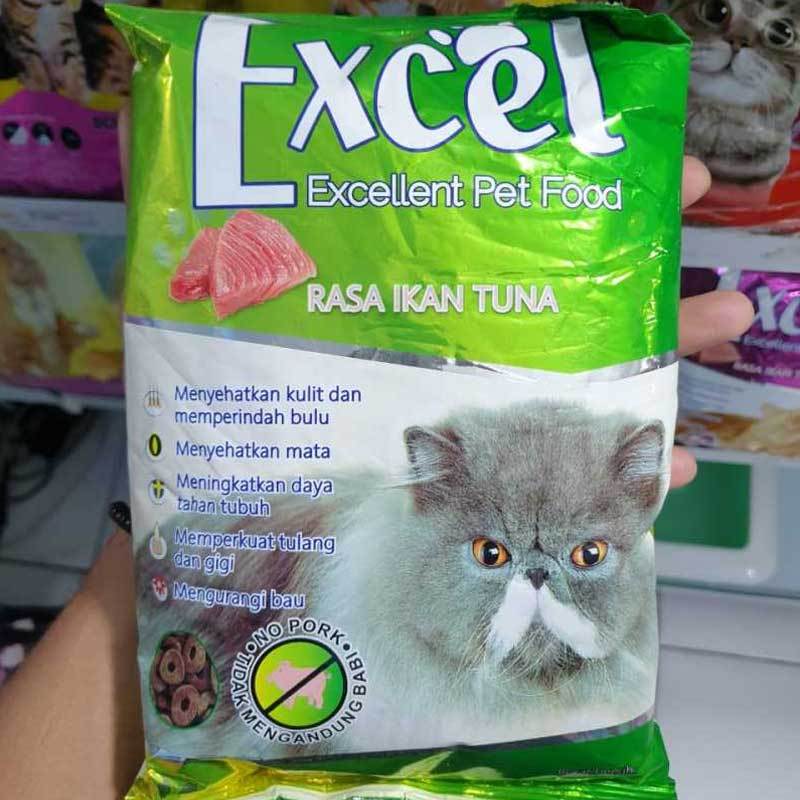 Jual Makanan Kucing Dewasa Tidak Mengandung Babi Halal EXCEL 500gr ...