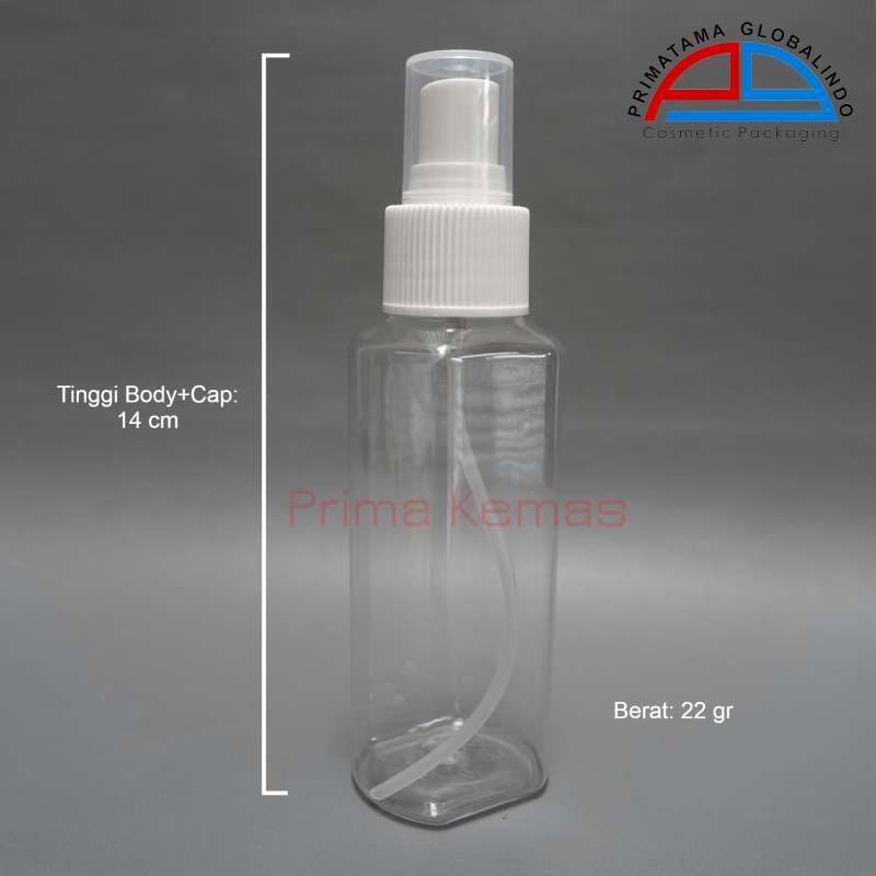 Jual Botol Sprayer 100 ml - botol kosmetik 100 ml - botol skincare Pet ...