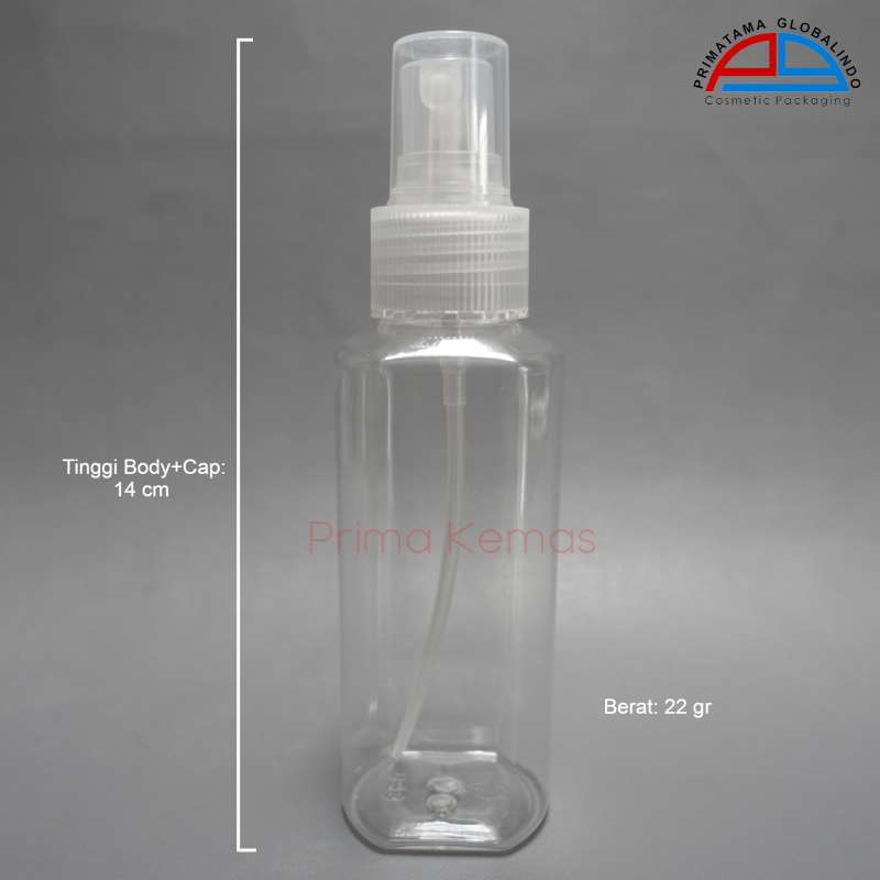 Jual Botol Sprayer 100 ml - botol kosmetik 100 ml - botol skincare Pet ...