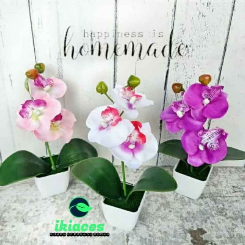 Jual BUNGA ANGGREK DEKORASI BUNGA PLASTIK BUNGA ARTIFICIAL VARIAN WARNA ...