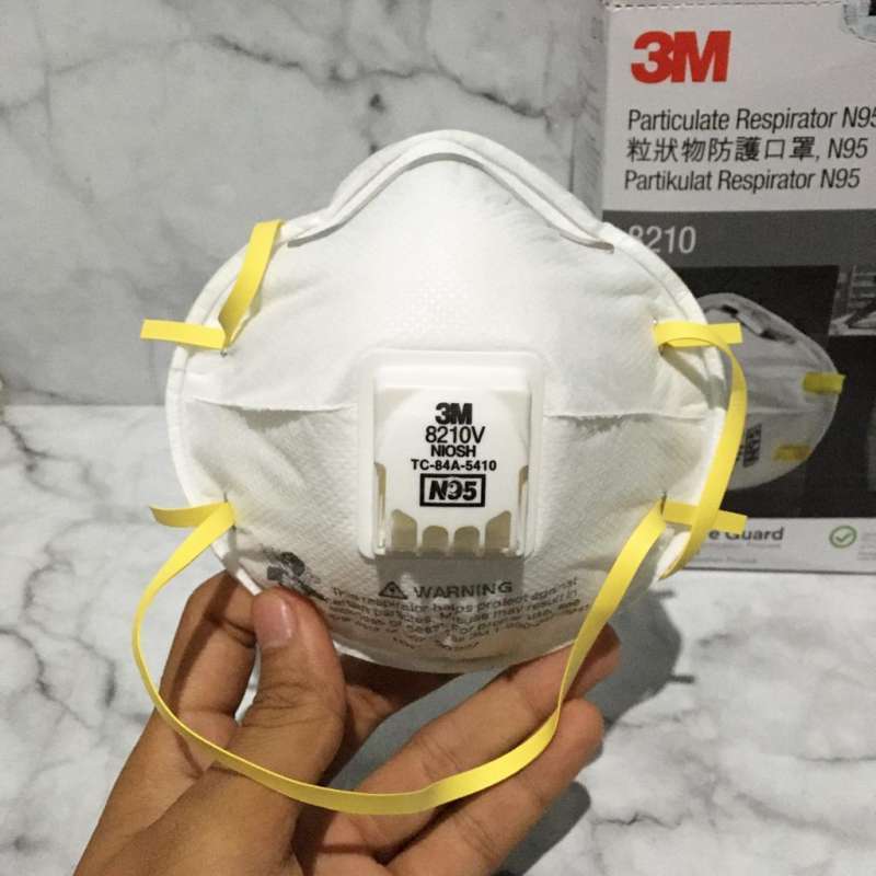 Jual MASKER 3M 8210V ™ NIOSH Respirator, N95 Medis Non Medis selevel 3M ...