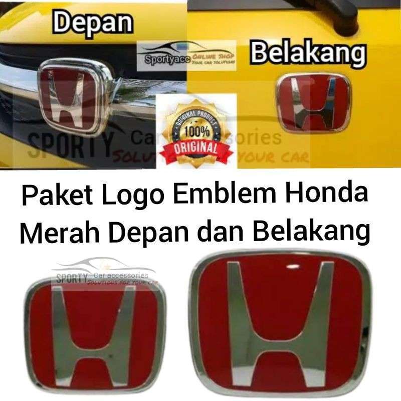 Jual Logo Honda merah allnew Brio 2018-2020 original Honda di Seller ...