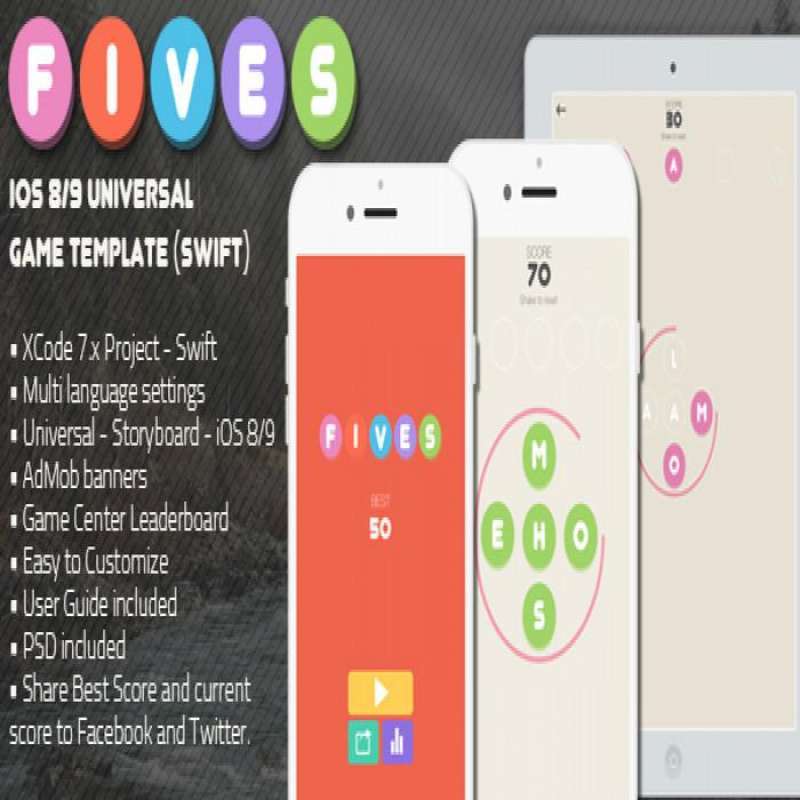 Jual Scripts Fives Ios Multi Language Word Game Template Swift di Seller Bukuoriginal - Gayam ...