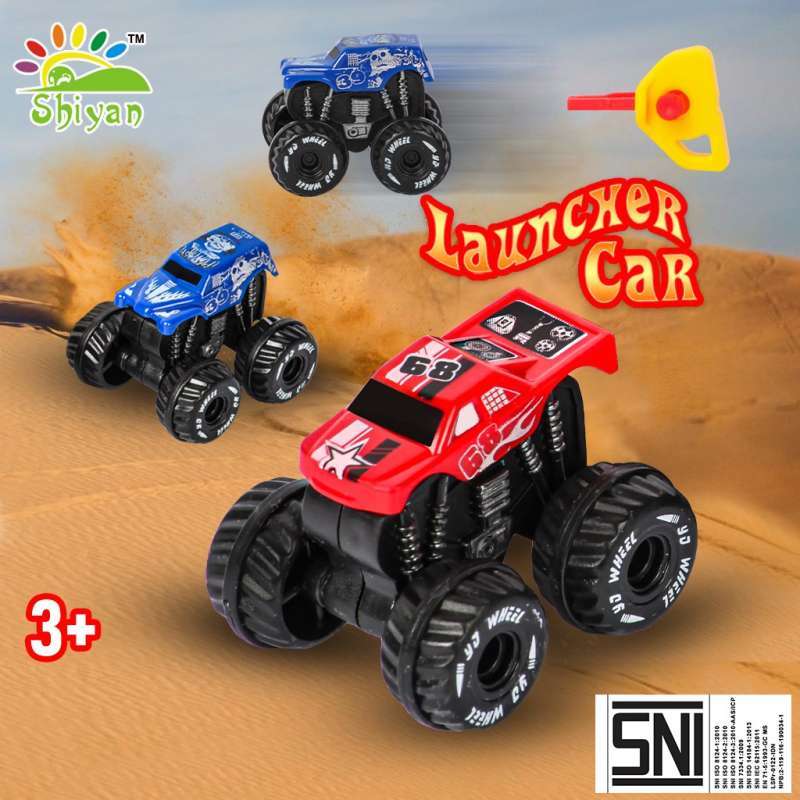 Jual Monster truck mini with power key launcher mainan mobil mini ...