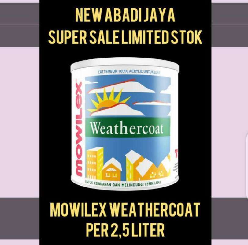 Jual Cat Tembok Eksterior Mowilex Weathercoat Per Galon 2 5 Liter Warna