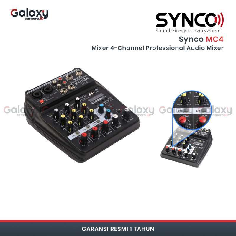Jual Synco MC4 Mixer 4 Channel Professional Audio Mixer di Seller Galaxy Camera Official Store ...