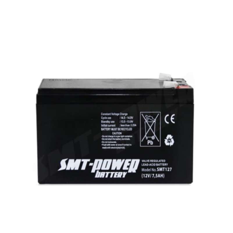 Jual Accu aki baterai battery kering smt 12v 7.5Ah 12volt 7 Ampere 12v ...