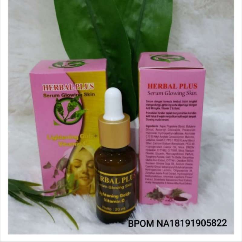 Jual HERBAL PLUS SERUM GLOWING SKIN 20ML BPOM - SERUM HERBAL PLUS di ...