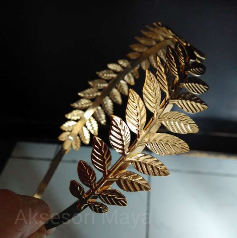 Jual Aksesori Maya Bando Daun Emas Renata Hairband Headband Headpieces ...