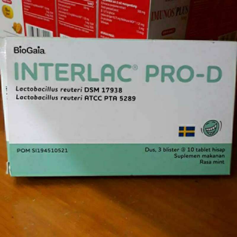 Jual Interlac Pro D Lozenges Tablet Hisap Mint - 3 blister @10 tablet ...