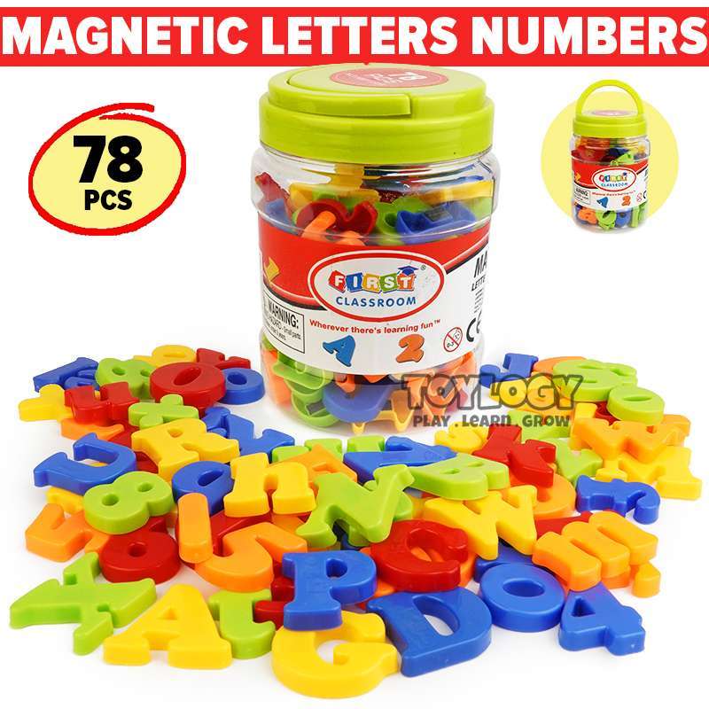 Jual Toylogy First Classroom Magnetic Letters Numbers (78 Pcs) Hm1151a ...