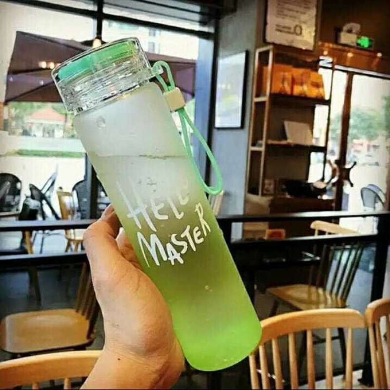 Jual Ns - Botol Minum Kaca Hello Master + Pouch - Botol Minum ...