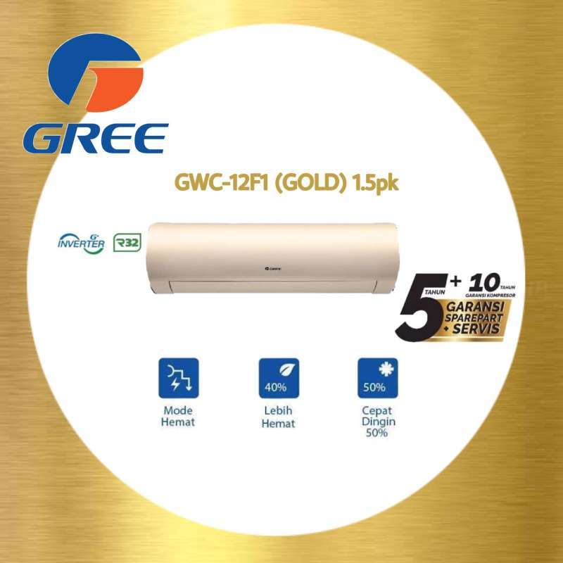 Jual Ac Gree Inverter F1-series 1.5pk Gwc-12f1/gold/tanpa Include ...