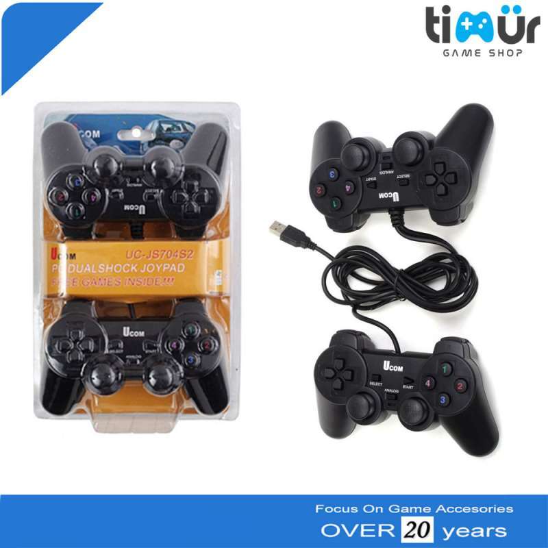 Promo Double Joystick Gamepad USB Stick DualShock Komputer PC Laptop ...