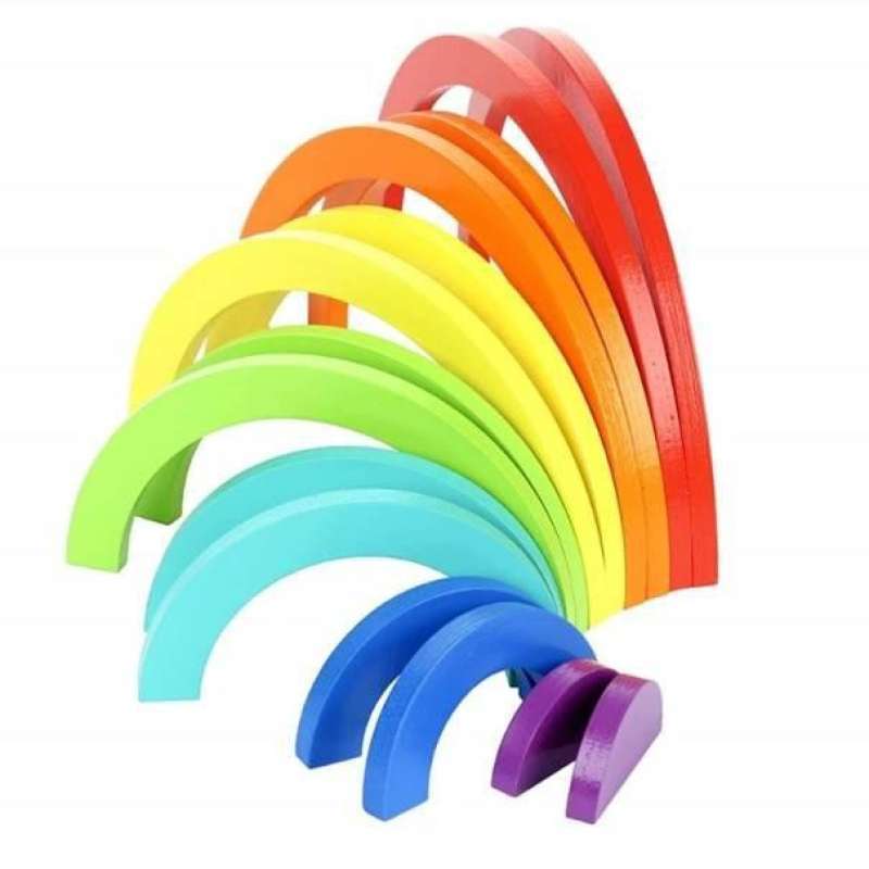 Jual Rainbow Block Building Blocks Balok Pelangi Impor Di Seller ...