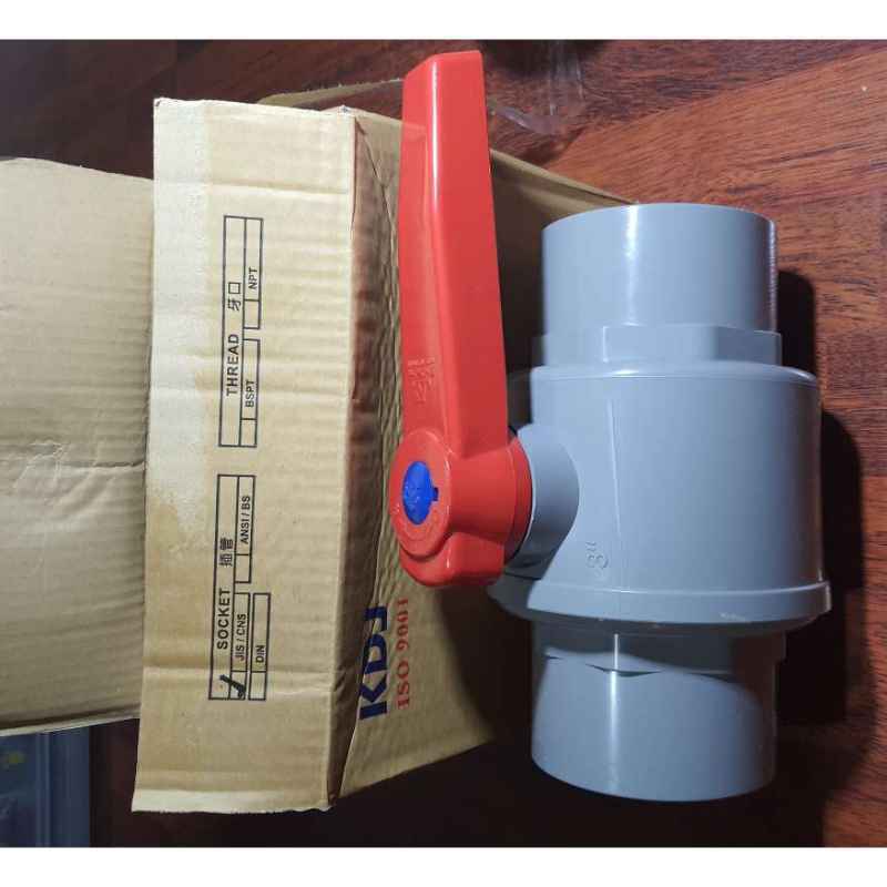 Jual Ballvalve/ Ball valve/ Stop kran PVC 3 KDJ ASLI Taiwan di Seller Surya bangunan Jaya ...