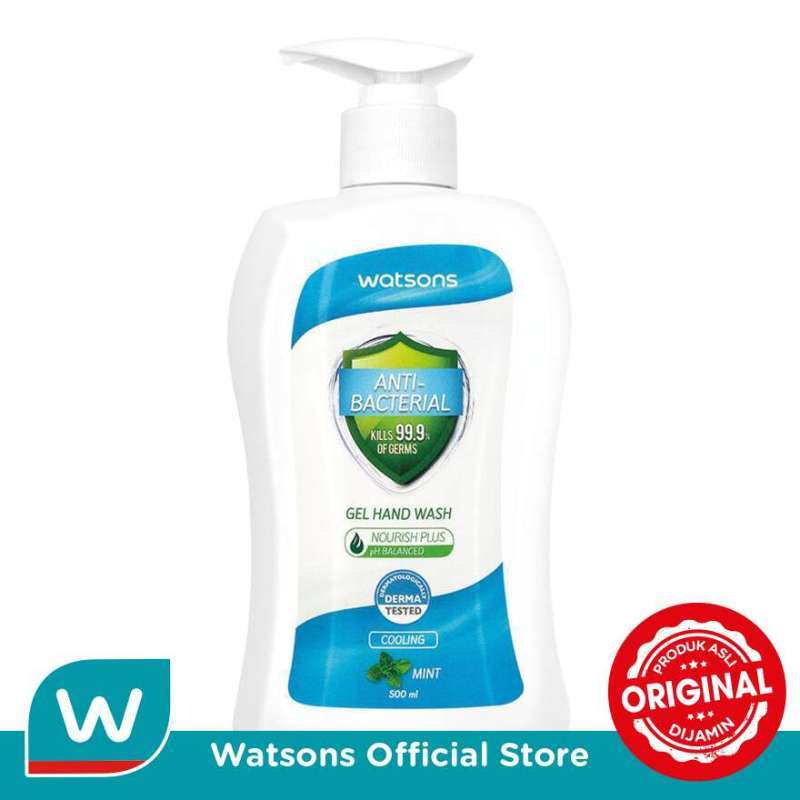 Jual WATSONS Cooling Anti Bacterial Cream Hand Wash Mint 500ml di ...
