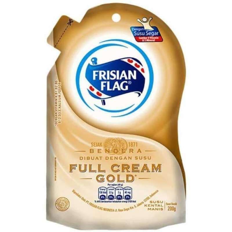 Jual FRISIAN FLAG Gold Full Cream 200g Susu Kental Manis Kantong 200 Gr ...
