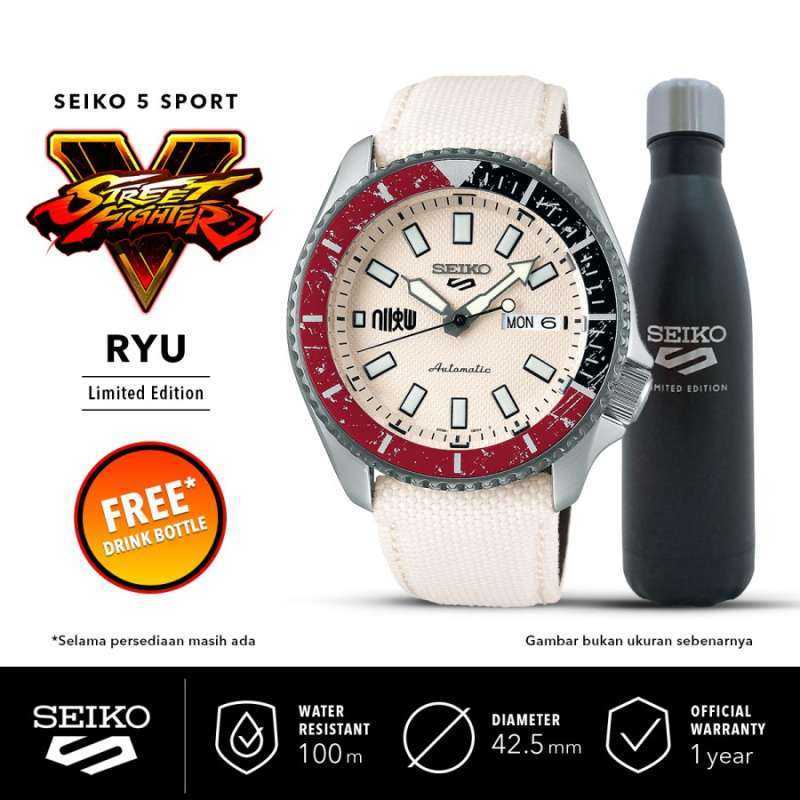 Promo Seiko 5 Sports STREET FIGHTER V RYU SRPF19K1 Original Diskon 14% ...