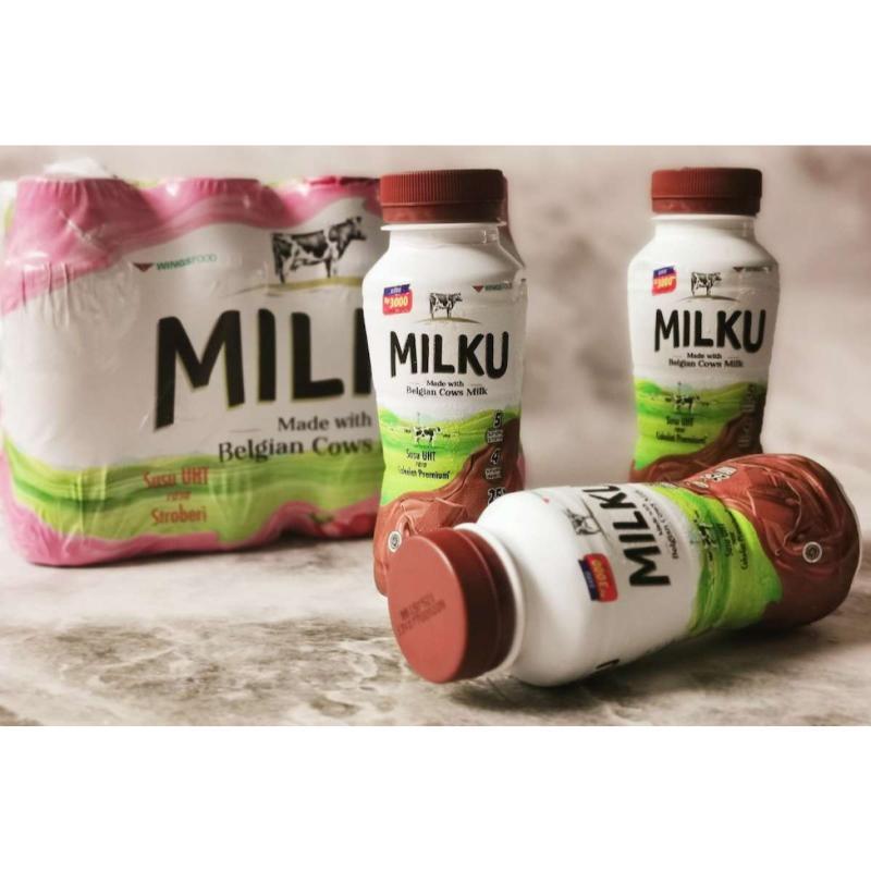Jual Susu Milku Rasa Stroberi UHT Botol Plastik Pet - 200 ml (Kemasan ...