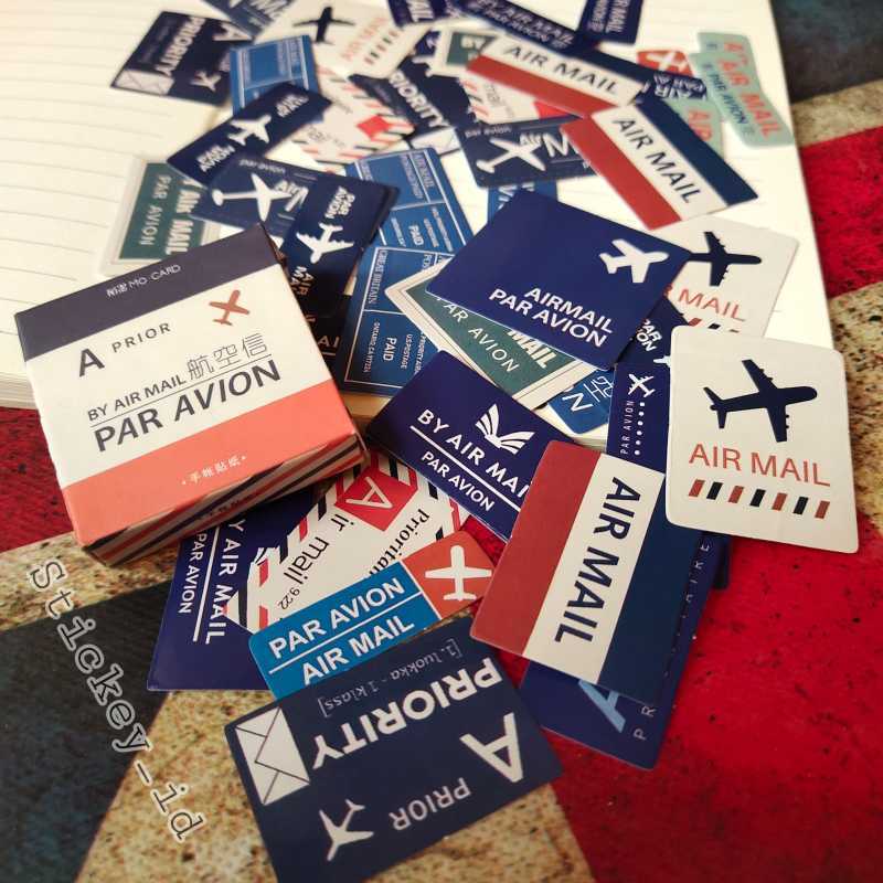 Jual 45 pcs sticker design par avion by airmail / sticker journal ...