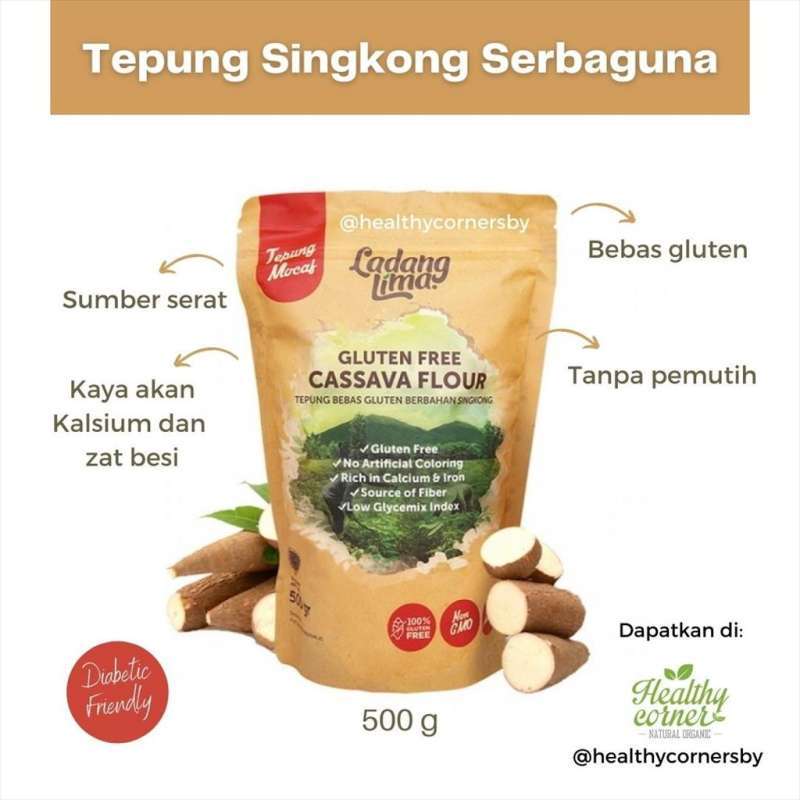 Jual Ladang Lima - Tepung Singkong Gluten Free Serbaguna ( Mocaf ) 500g ...