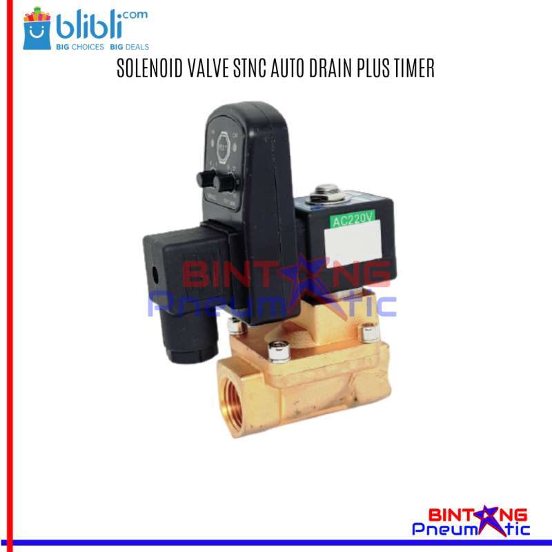 Jual Solenoid Valve Auto Drain Stnc + Timer Te-20 3/4 Inch 220vac Di ...