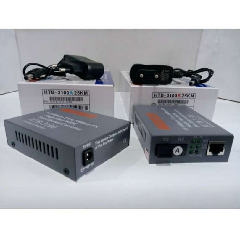 Jual Netlink Htb 3100 Ab Sepasang Media Konverter Fiber Optik Di Seller