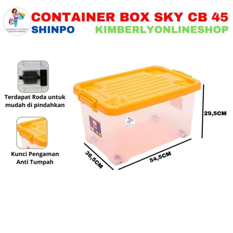 Jual Box container plastik utk menyimpan serbaguna Shinpo Sky CB 45 ...
