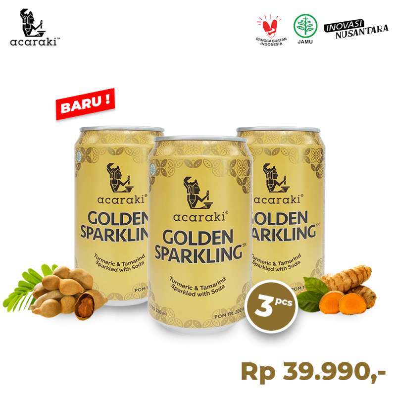 Jual Acaraki Golden Sparkling - Kunyit Asam With Soda - Paket Isi 6pcs ...