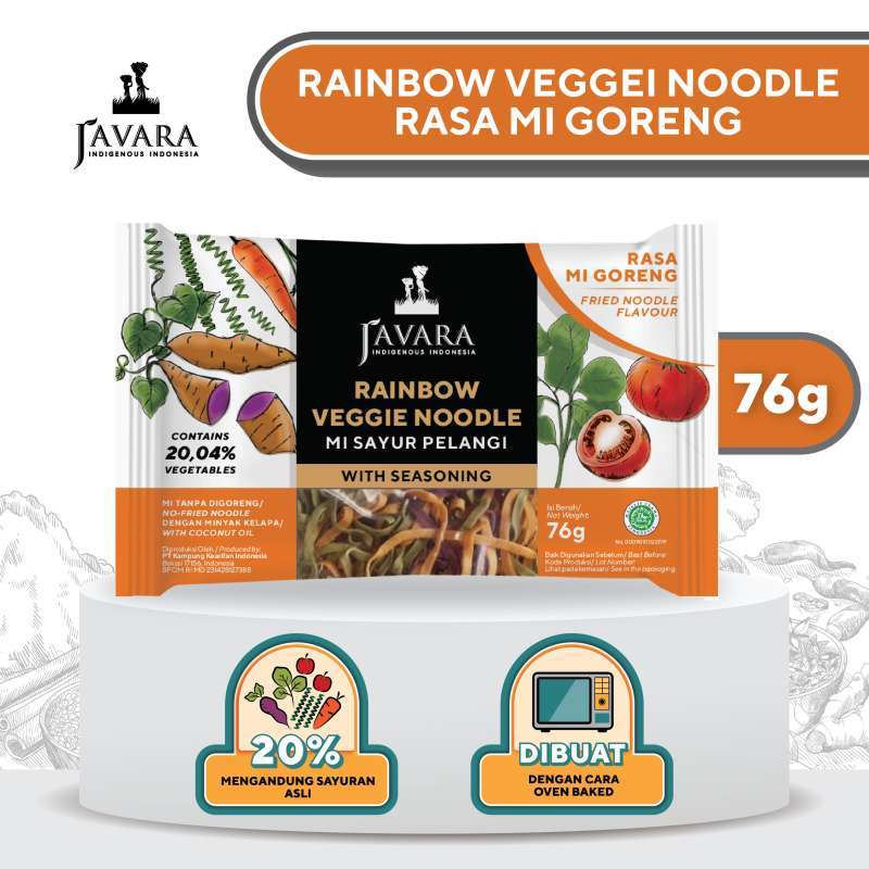 Jual Javara Rainbow Veggie Noodle - Mie Instan Sayur Pelangi Rasa Mie ...