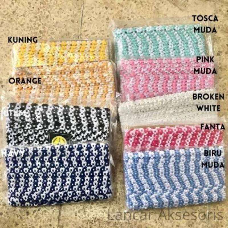 Jual Renda Melati / Renda Bunga Jasmine Per Rol Isi 20 Yard / Pita ...