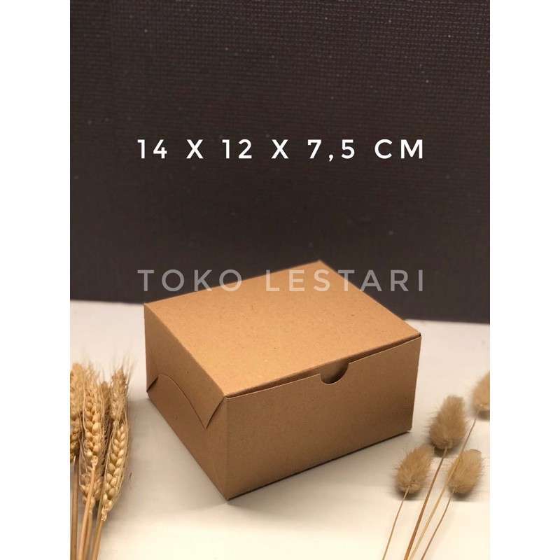 Jual Box Kraft Dus Coklat untuk Kotak packaging kue, snack di Seller ...
