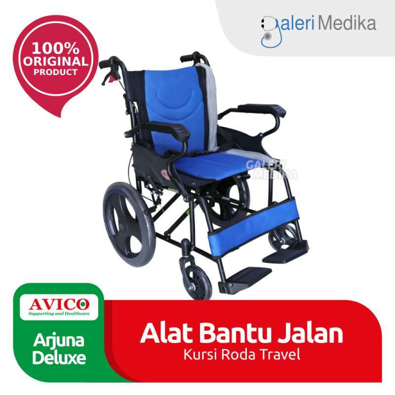 Jual Kursi Roda Avico Arjuna Deluxe Travel Besi- BK/B Hitam Biru di ...