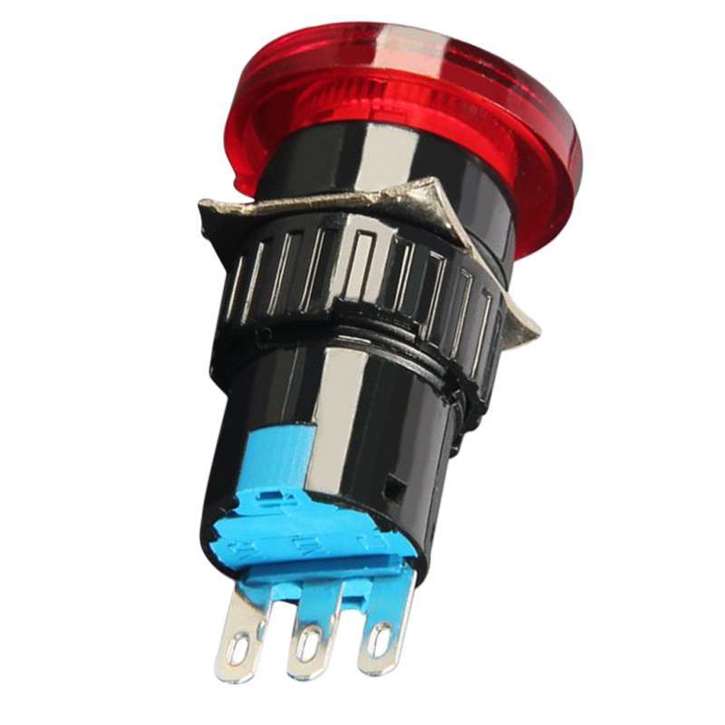Jual 16mm Latching Red Mushroom Emergency Stop Push Button Switch 1no+1nc 6-380 (v) Di Seller ...