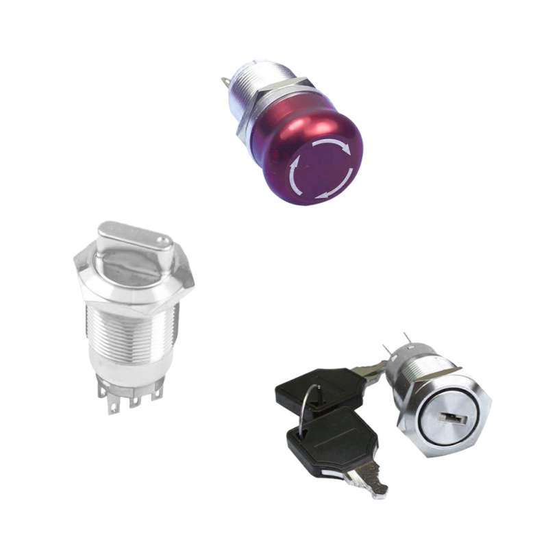 Promo 3pcs Self-Locking Emergency Stop Push Button Switch 19mm ...