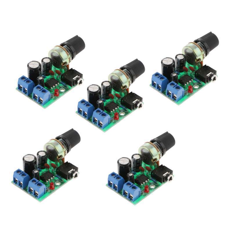 Jual 5PCS LM386 Audio Power Amplifier Board DC 3-12V Mini AMP Module ...