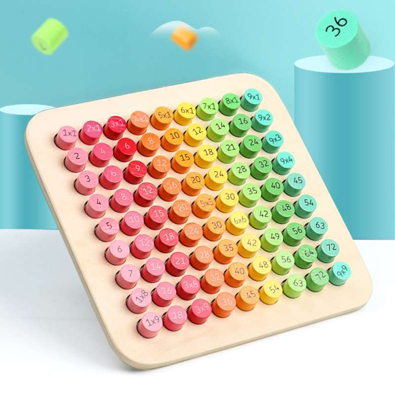 Promo Wooden Learning Multiplication Table Educational Toy for Children ...