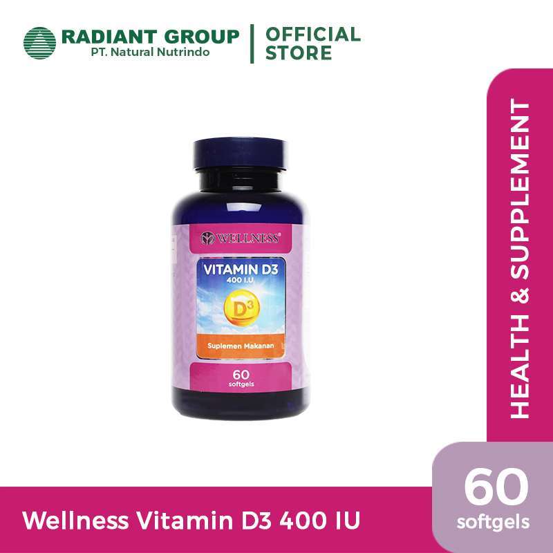 Promo Wellness Vitamin D3 400 Iu - 60 Softgels Diskon 50% Di Seller ...