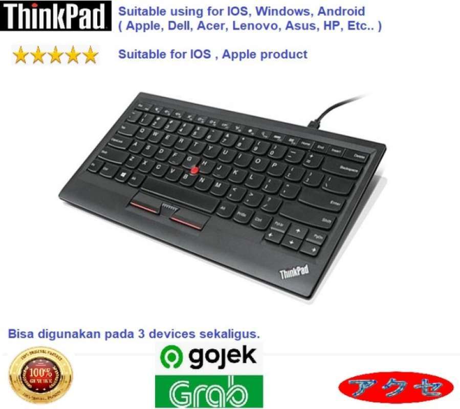 Promo Lenovo ThinkPad USB wired compact keyboard with Trackpoint ...