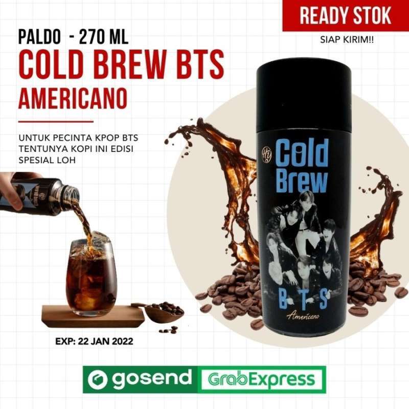 Promo Bts Coffee Cold Brew Americano 270 Ml (botol+kopi) (official ...