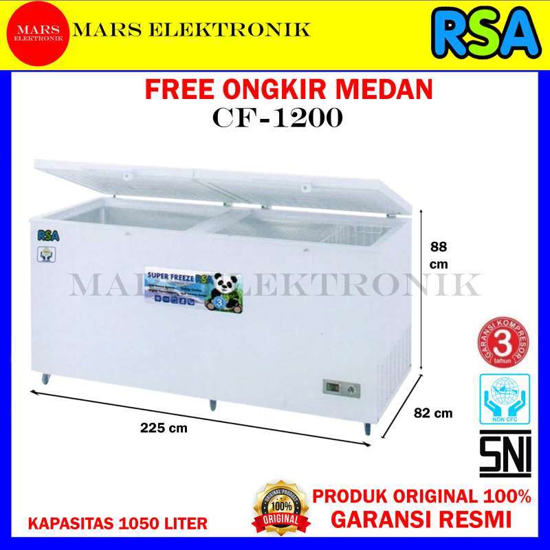 Jual CHEST FREEZER RSA CF-1200 / KAPASITAS 1050 LITER / CF 1200 ...