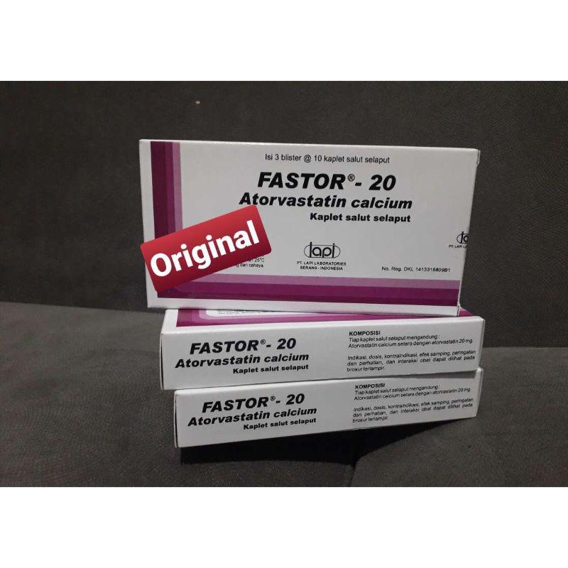 Jual FASTOR 20 MG PER BOX 30 TABLET LAPI CHOLESTEROL di Seller ...