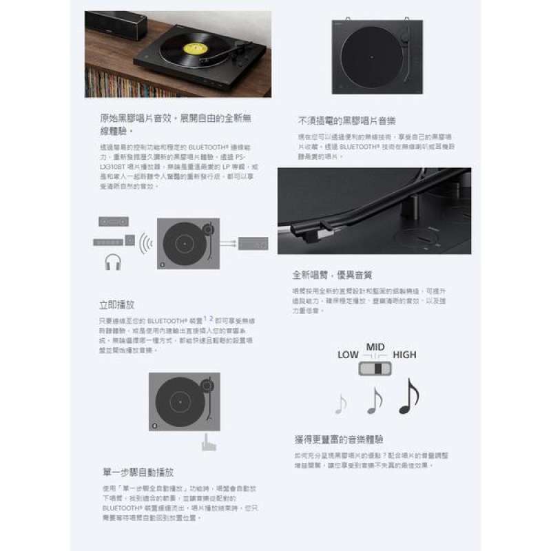 Jual (SONY)SONY PS-LX310BT vinyl record player turntable di Seller ...