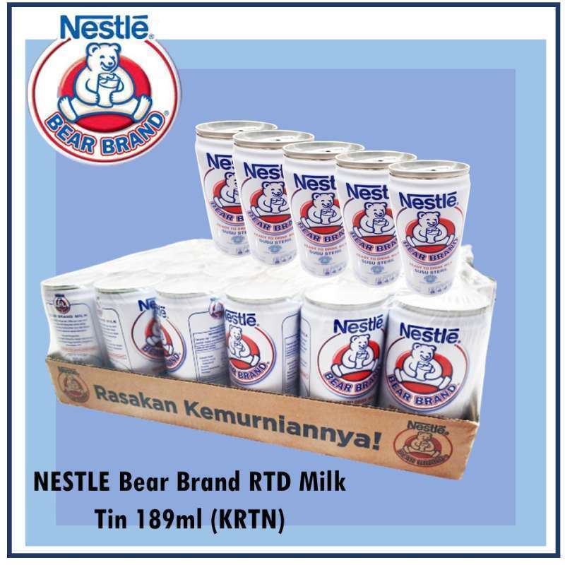 Jual NESTLE Susu BearBrand RTD Milk Tin 189ml Perkarton di Seller Toko ...