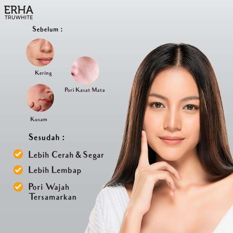 Promo Erha Truwhite Brightening Day, Night Cream, Vit C Serum ...