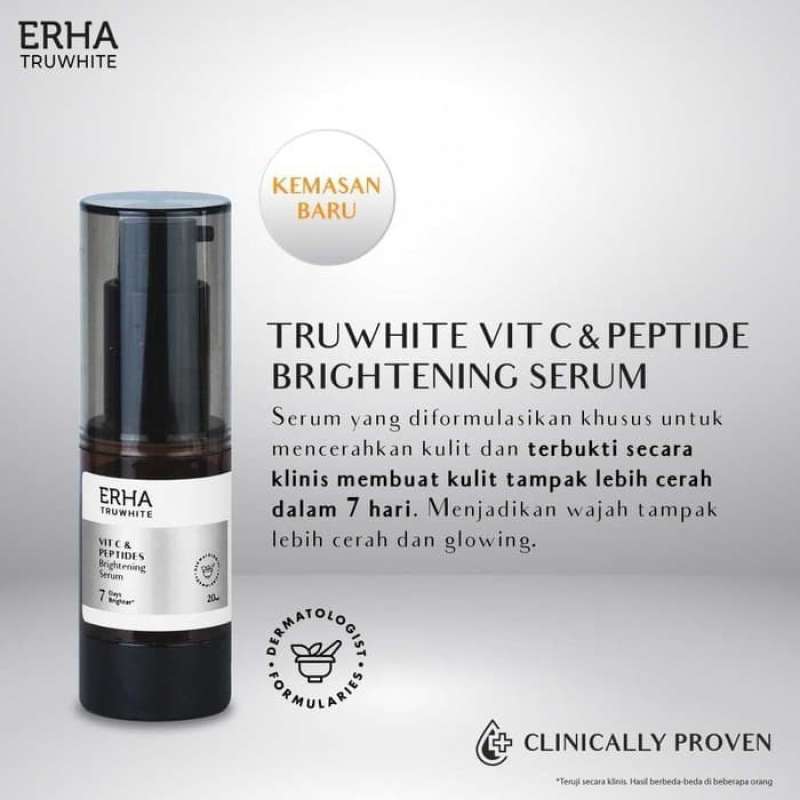 Promo Erha Truwhite Brightening Day, Night Cream, Vit C Serum ...