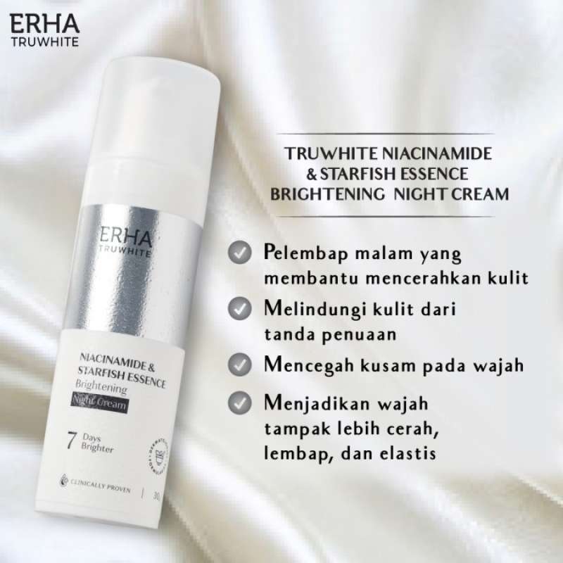 Promo Erha Truwhite Brightening Day, Night Cream, Vit C Serum ...